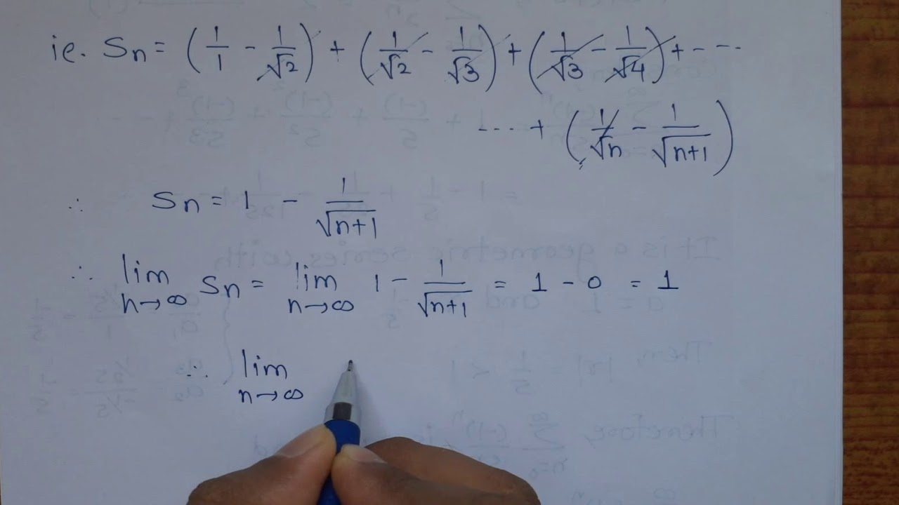Lecture 10 Examples of Convergent Series - YouTube