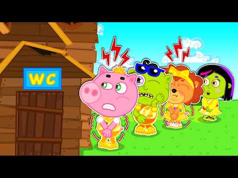 Lion Family | What If There’s No Toilet at All 🚽 | Cartoon for Kids