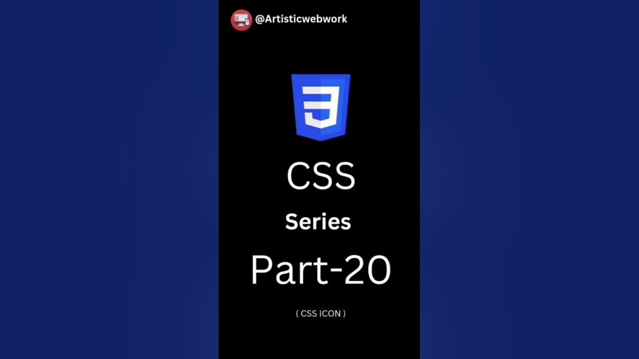 Css Series Part 20 Css Icon Coding Cssframework Css Youtube