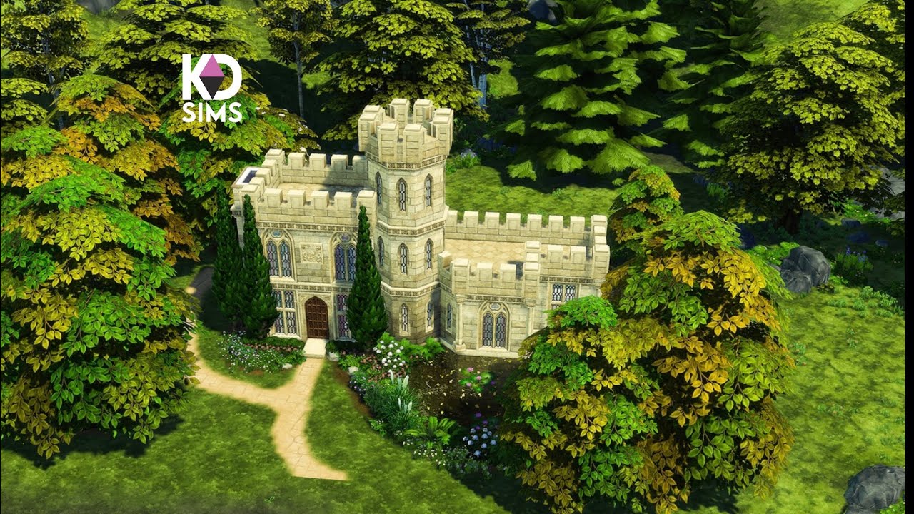 Small Secret Castle 🏰 | No CC | The Sims 4 Castle Estate Kit SpeedBuild ...