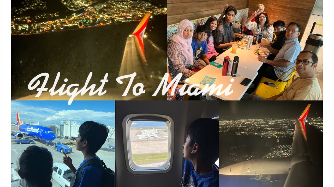 Flight to Miami with family and friends. - YouTube