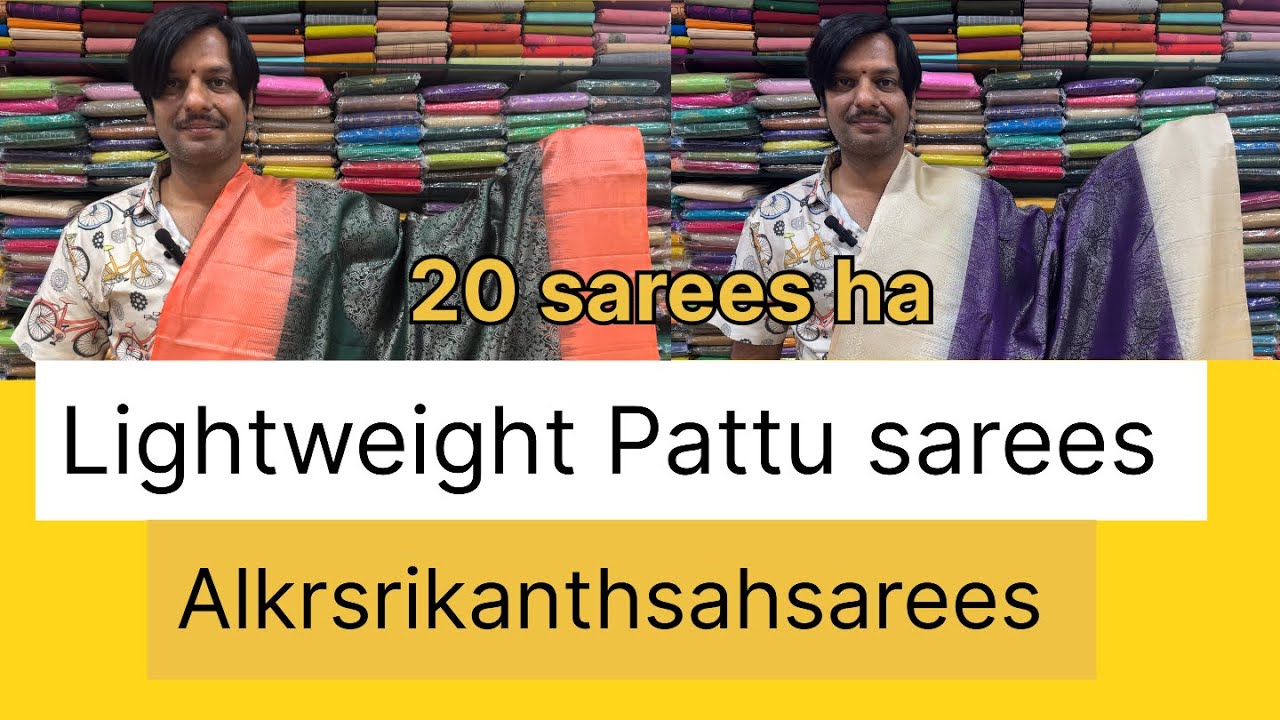 Lightweight Pattu Sarees showing 20 different colour 😉 Kanchipuram ...
