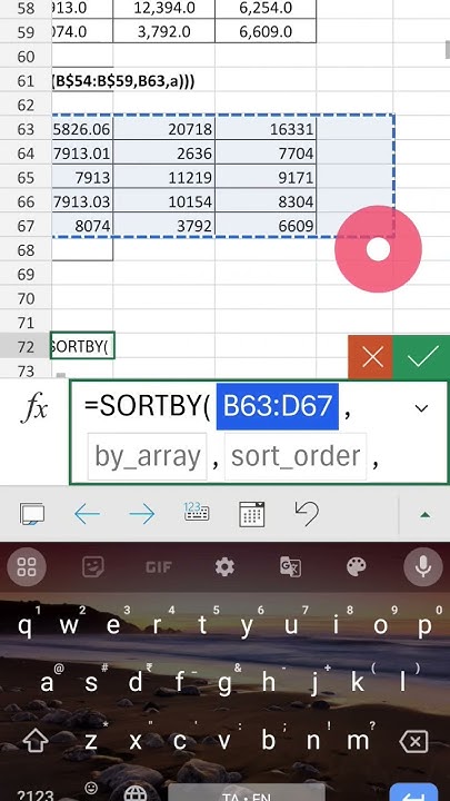 sortby excel formula tamil. ascending and descending order - YouTube
