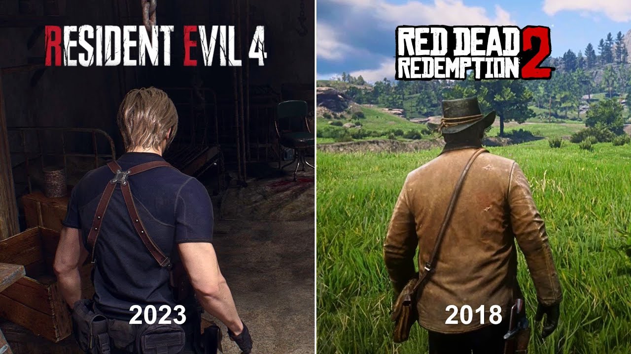 Resident Evil 4 Remake vs Red Dead Redemption 2 - Gameplay and Details Comparison - YouTube