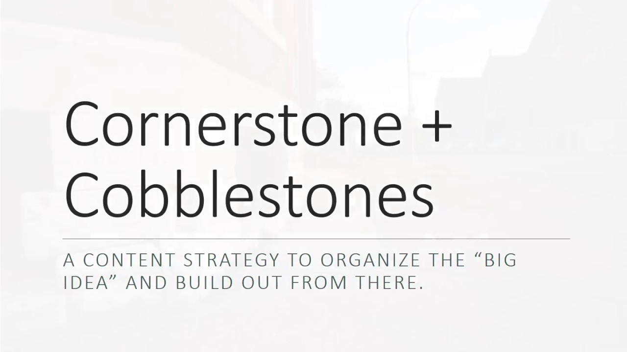 Cornerstone Content Marketing Strategy - YouTube