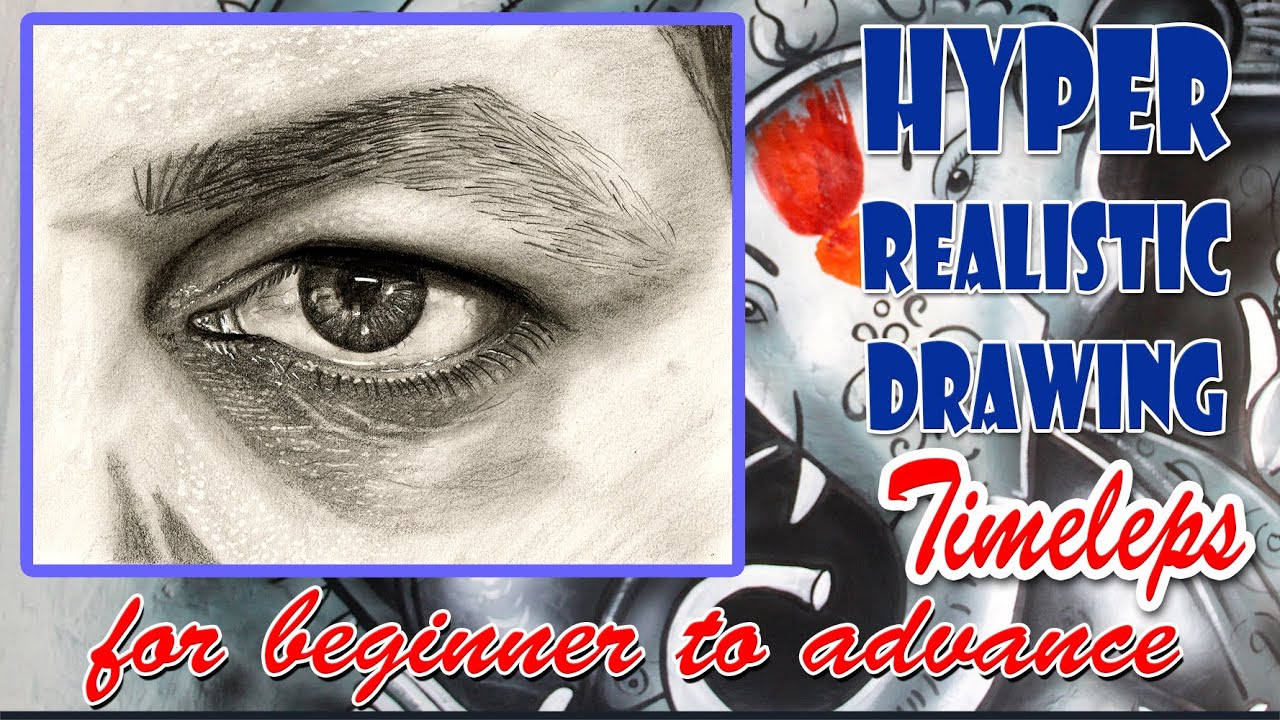 How to Draw Hyper Realistic Eye | Time laps - YouTube