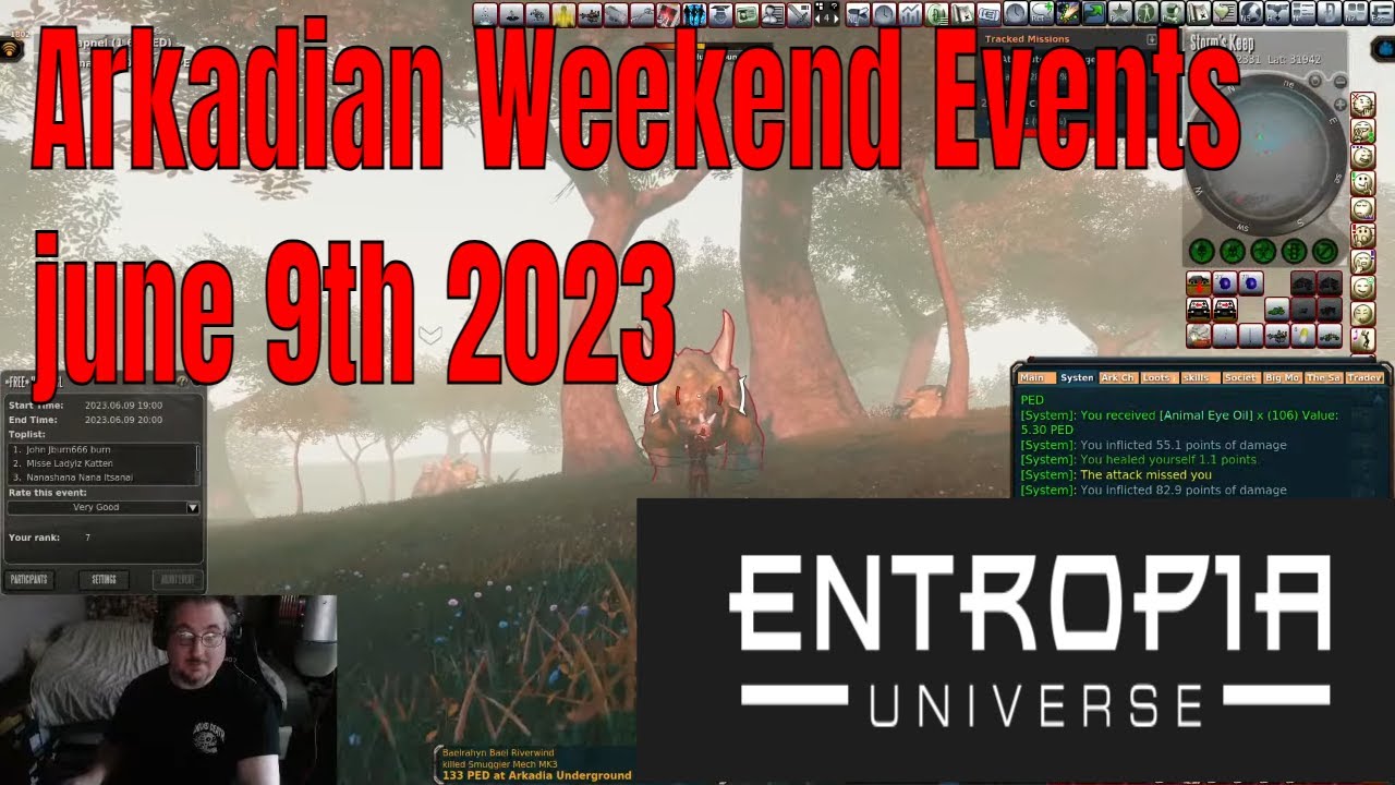 Arkadia Weekend in Entropia Universe The Events! june 9th 2023 part 2 ...