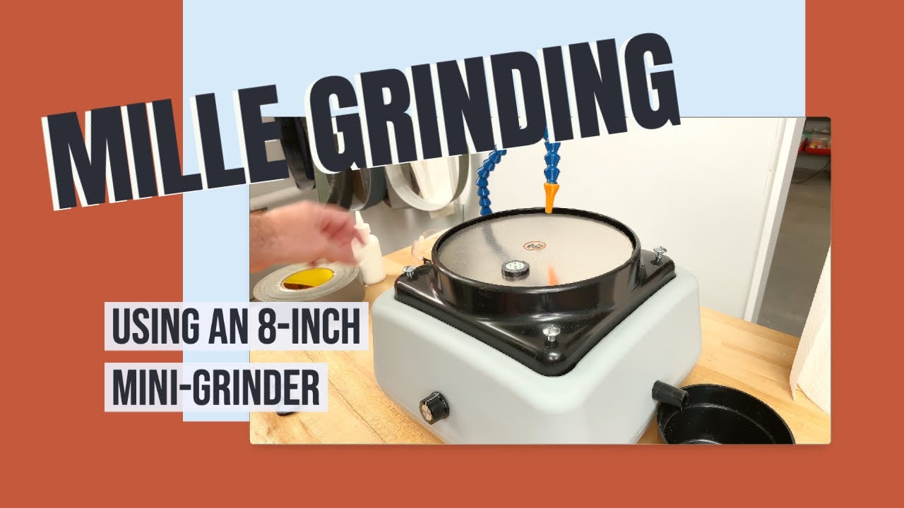 Using an 8-Inch Mini-Grinder to grind and polish a cut millefore. - YouTube