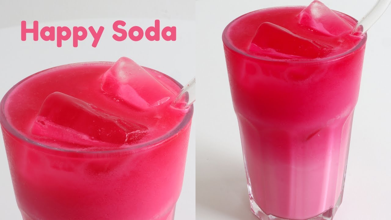 How To Make Happy Soda | 3 Ingredient Delicious Strawberry Soda - YouTube