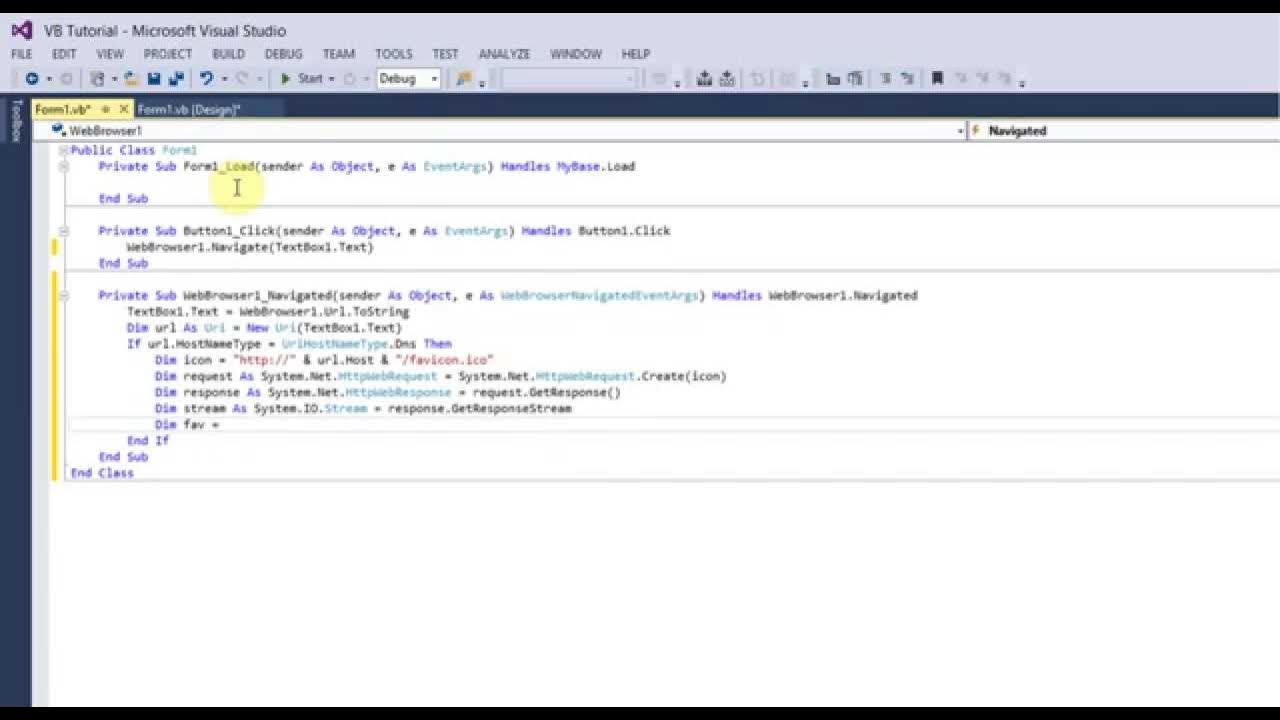 Visual Basic 2008-2013 Tutorial: Simple Favicon in VB.NET WebBrowser - YouTube