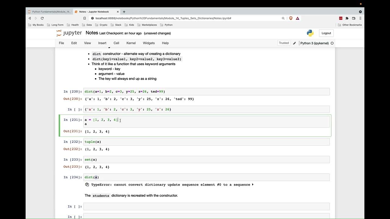 26 Dictionary Constructor - YouTube