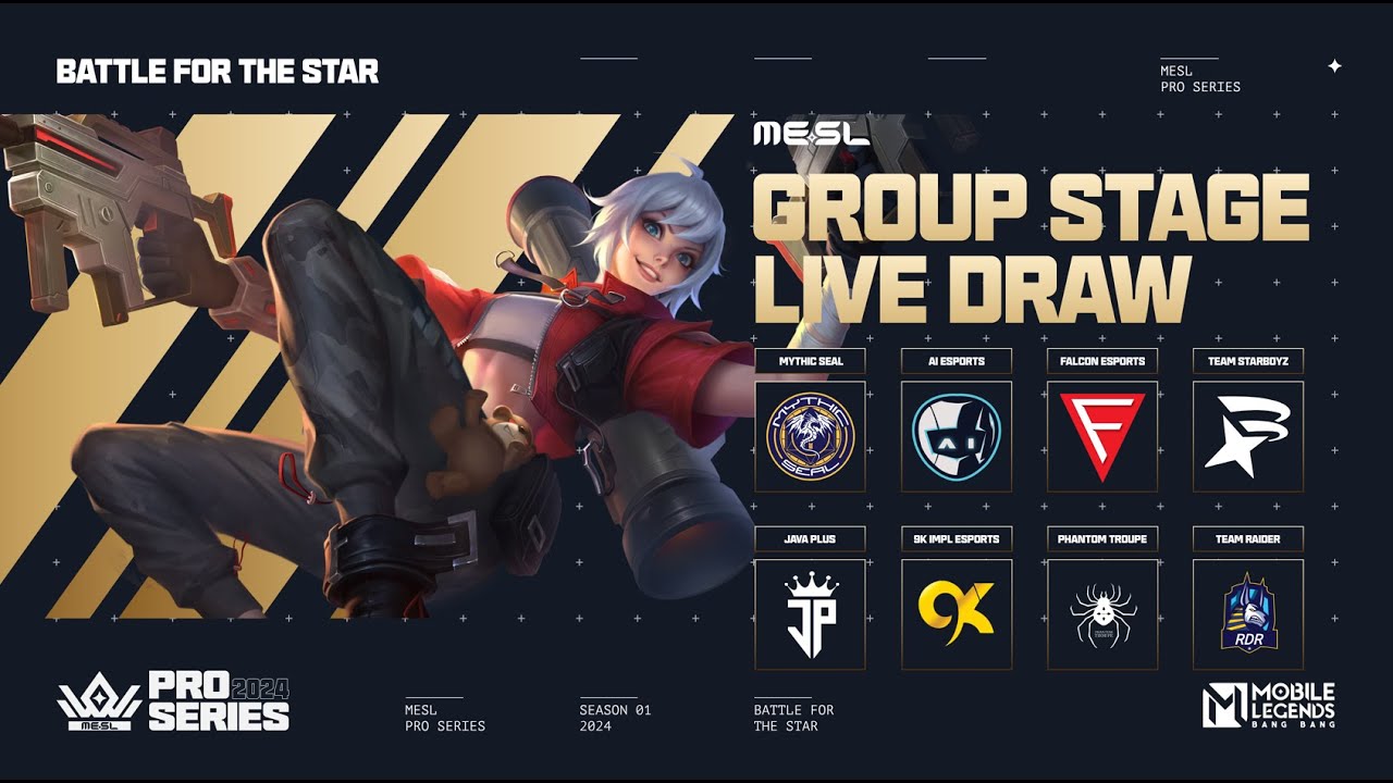 MESL Pro Series 2024 Season 1 - MLBB Group Stage Live Draw - YouTube