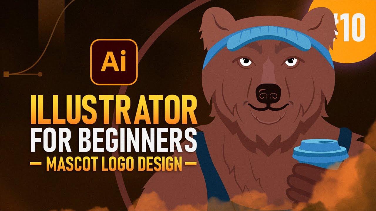 Adobe Illustrator for Beginners #10 | Mascot Logo Design (pt.3) - YouTube