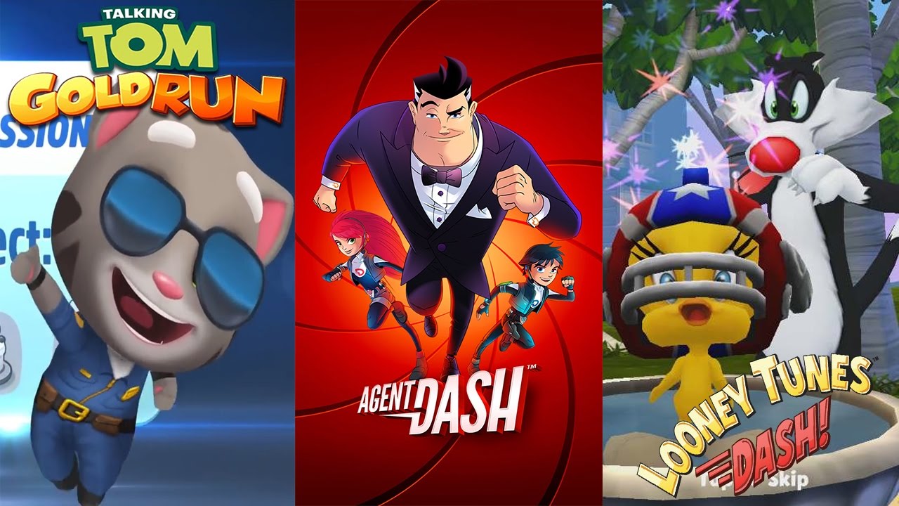 Talking Tom Gold Run vs Looney Tunes Dash vs Agent Dash - YouTube