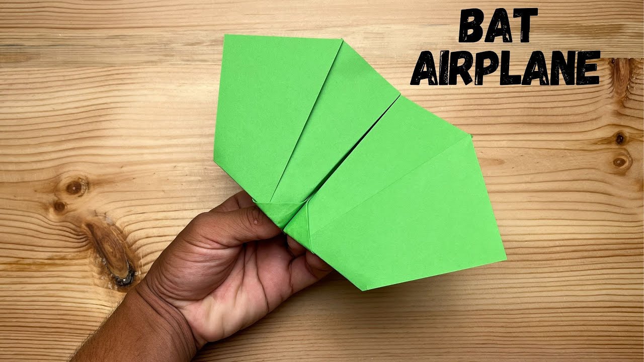 How To Make a Paper Plane That Flies Like a Bat | Origami Bat Airplane ...