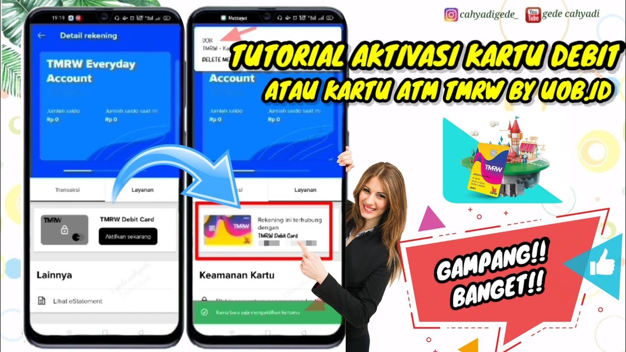 TUTORIAL AKTIVASI KARTU DEBIT (KARTU ATM) TMRW BY UOB.ID - YouTube