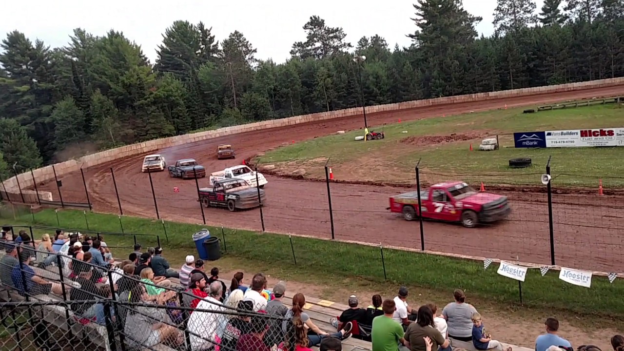 Eagle River Speedway Speedway Truck Heat Race 7 21 2017 - YouTube