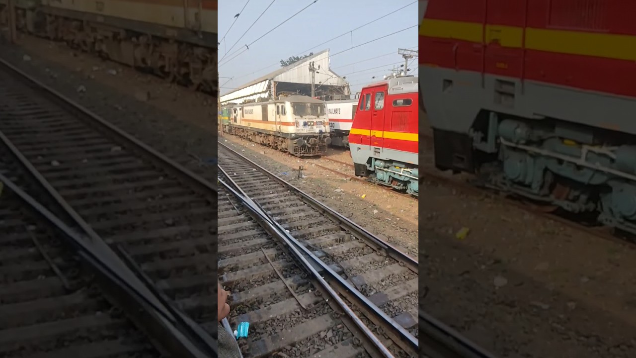 Wap 7 vs wag 4 Locomotive #indianrailways #viral #shots #trainvideo # ...
