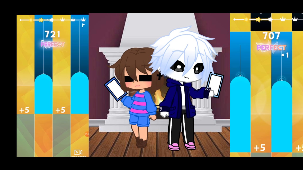 Undertale Magic Tiles 3 Frisk vs sans - YouTube