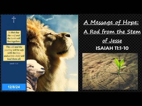 A message of hope: A Rod from the Stem of Jesse. Studying Isaiah 11:1 ...