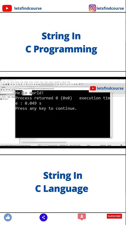 String In C Programming | What Is String In C Language? #cprogramming - YouTube