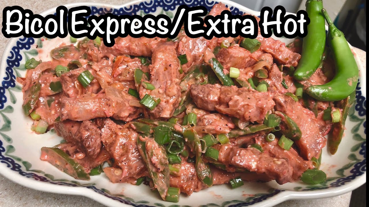 HOW TO COOK BICOL EXPRESS DRY VERSION | EXTRA HOT - YouTube