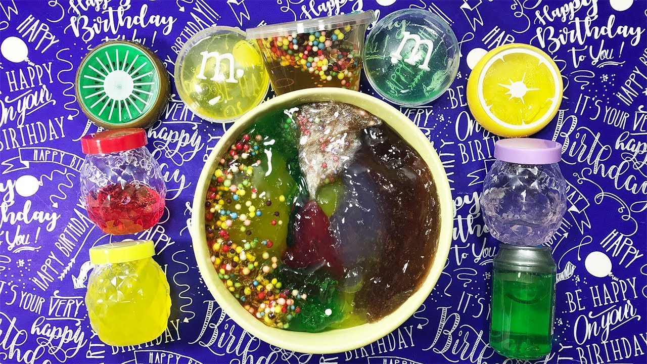 Learn Colors with Mixing Slime for Kids Education - YouTube