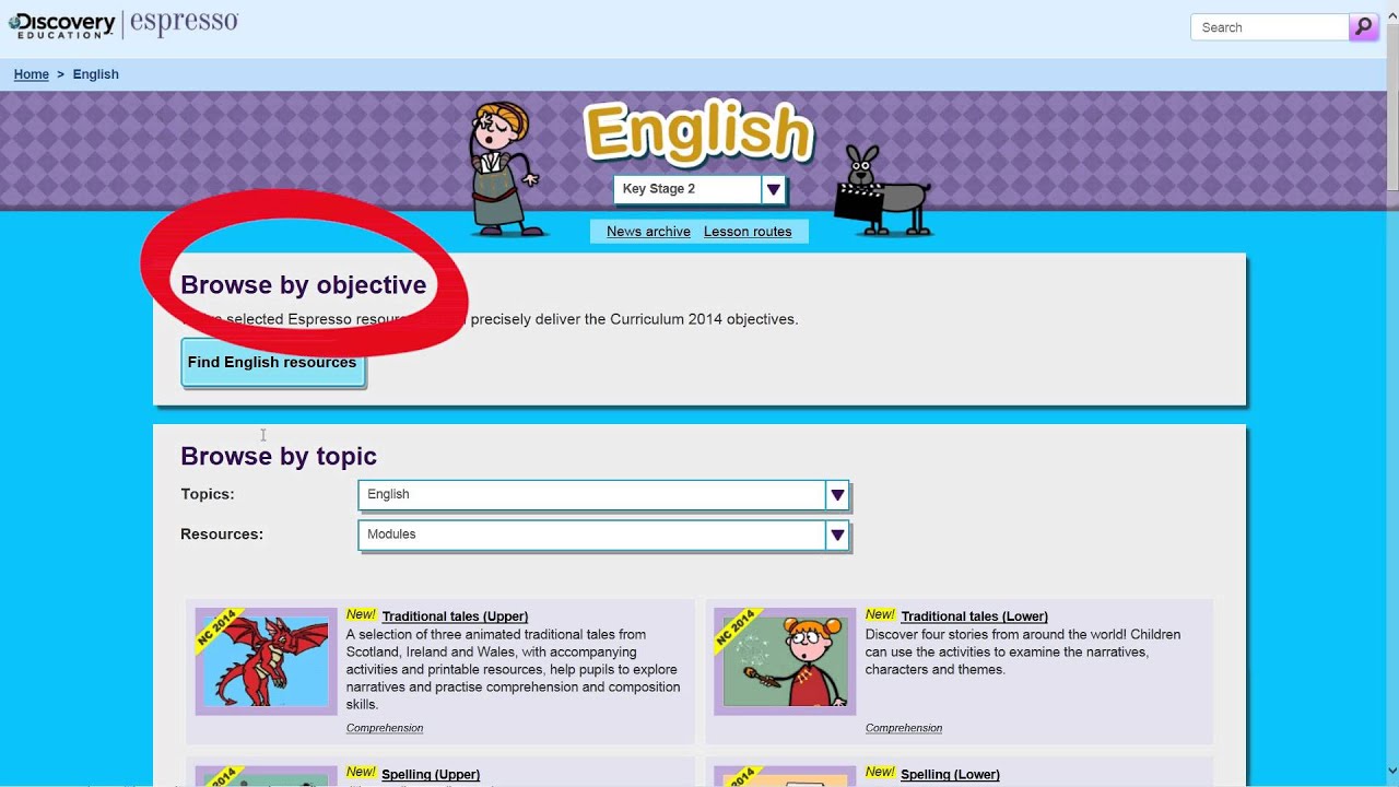 How to navigate Discovery Education Espresso - YouTube