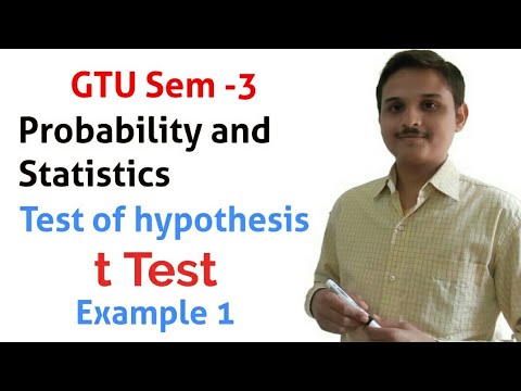 t Test example 1 | Probability and Statistics | GTU sem 3 - YouTube
