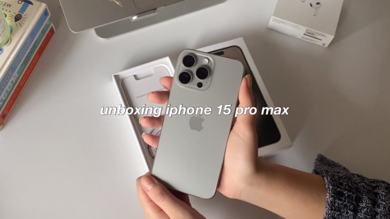 iphone 15 pro max natural titanium - YouTube