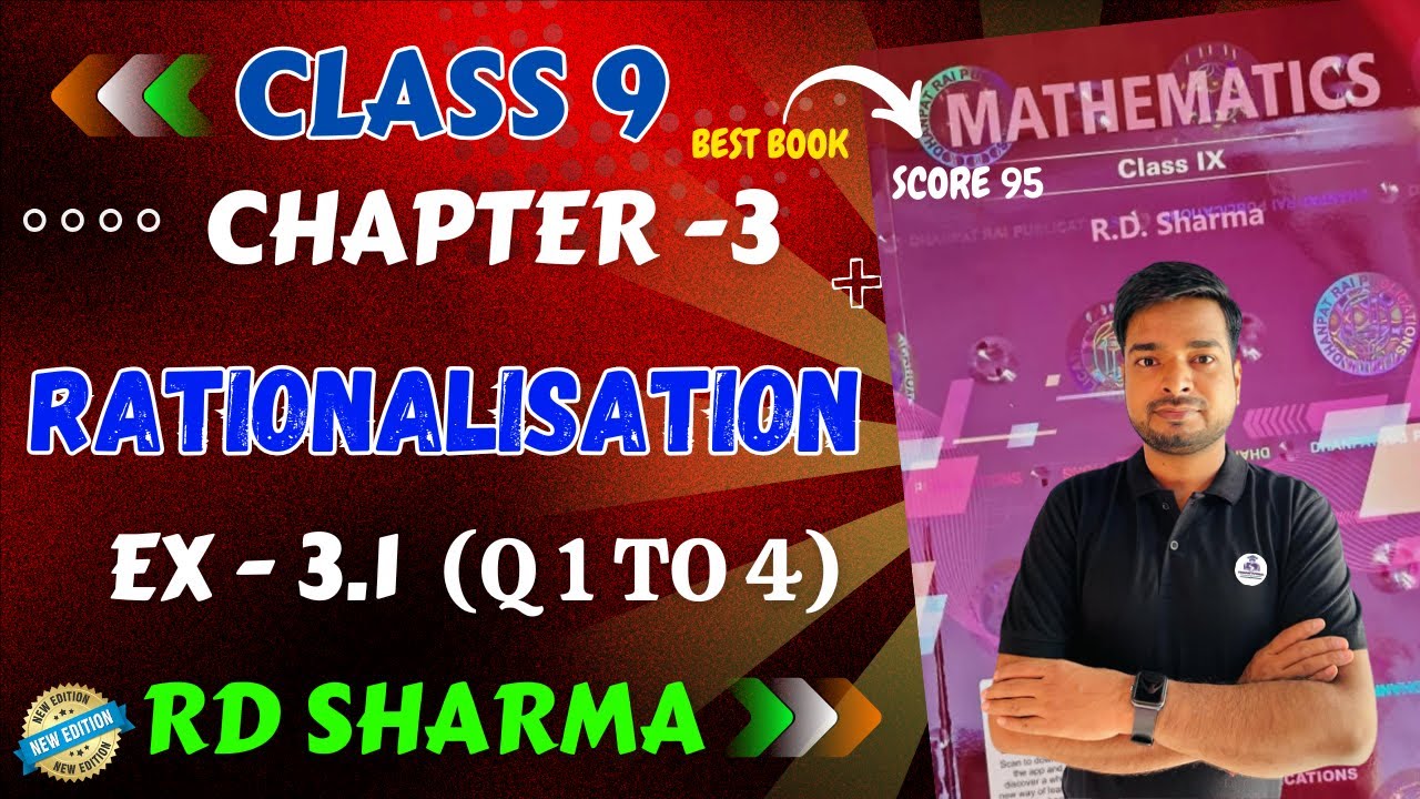 RD Sharma Class 9 Maths Chapter 3 Rationalisation Exercise 3.1 Q 1 T o 4 New Edition RD Sharma ...