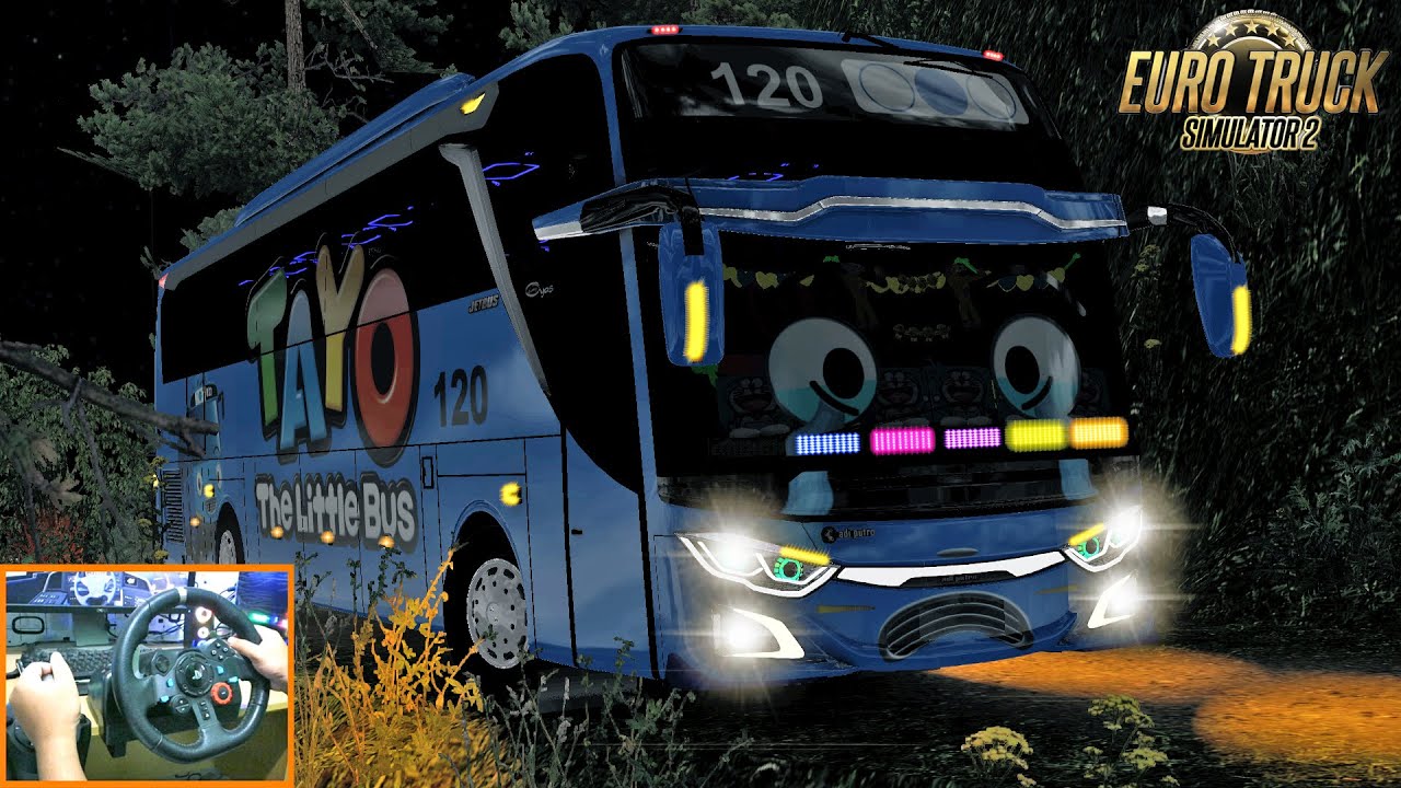 Akibat Mengikuti Maps, Bus Tayo Tersesat Di Tengah Hutan Saat Malam Hari | ETS 2 Bus Mod ...