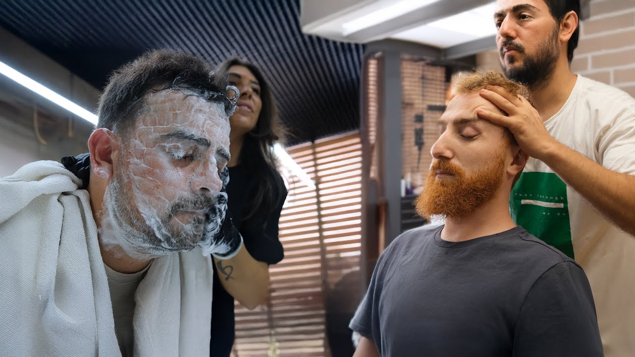 Best Turkish Barbers ASMR! 2 HOURS+ Ultimate Traditional Haircut, Shave ...