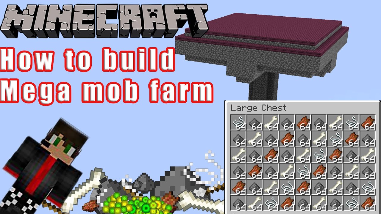how to make a mega mob farm minecraft ( any version ) - YouTube