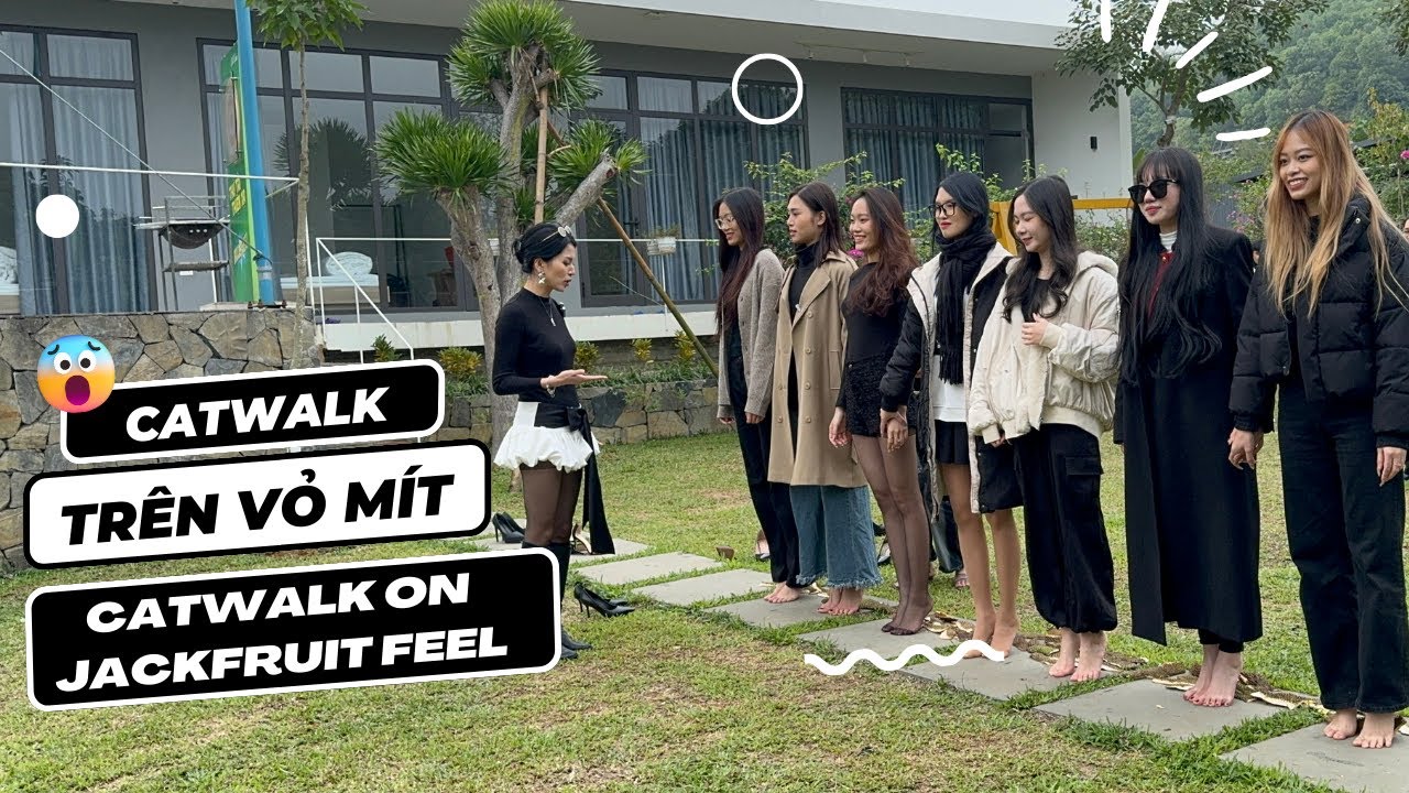 Catwalk challenge on jackfruit peel... Who will be the winner? | Model ...