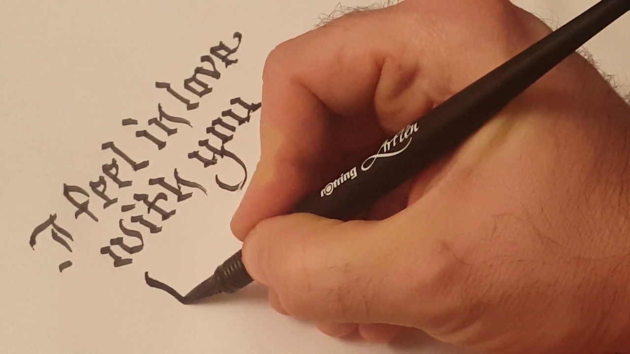 Practice Old German Calligraphy - YouTube