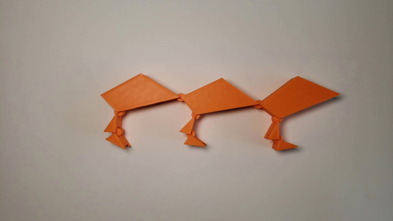 hexagon triangle hinged dissection (3d printed) - YouTube