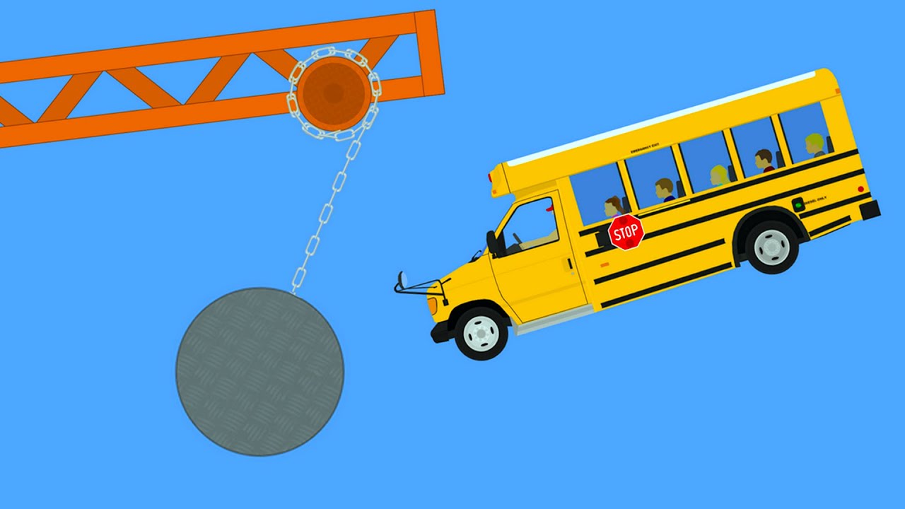Cars vs Wrecking Ball - Extreme Algodoo Car Destruction Moments - YouTube