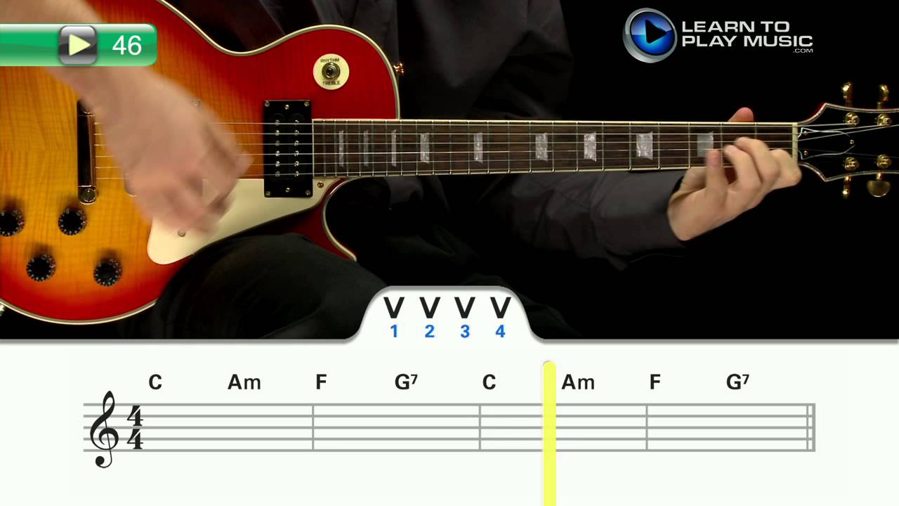 Ex046 How to Play Guitar - Rhythm Guitar Lessons for Beginners - YouTube