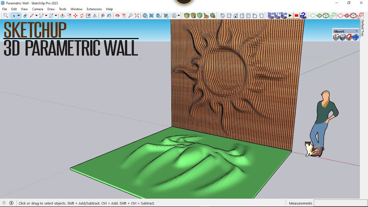 How To Create Parametric Wall In Sketchup Sketchup Tgi Slice And Scale By Tool Plugins Tutorial