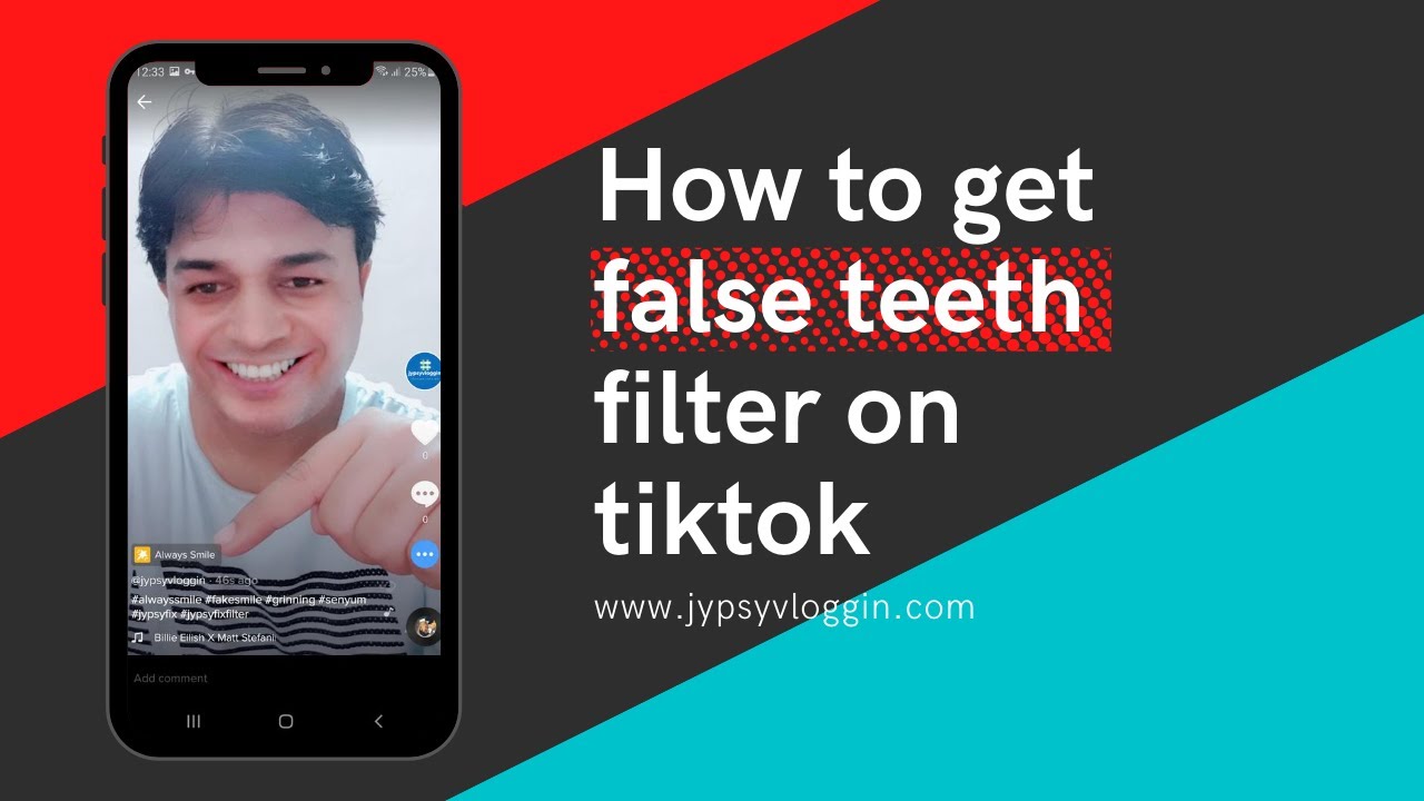 How to get false teeth filter on tiktok - YouTube