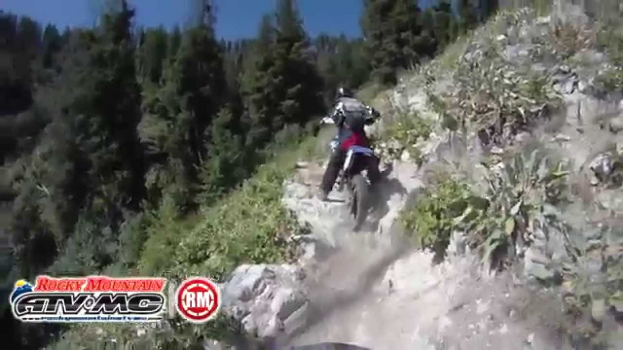 Idaho single track motorcycle trail - Mick's Crash - YouTube