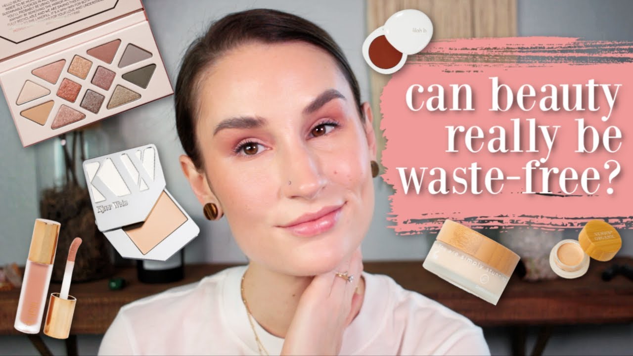 FULL FACE OF ZERO WASTE MAKEUP | My 2020 Sustainability Goals - YouTube