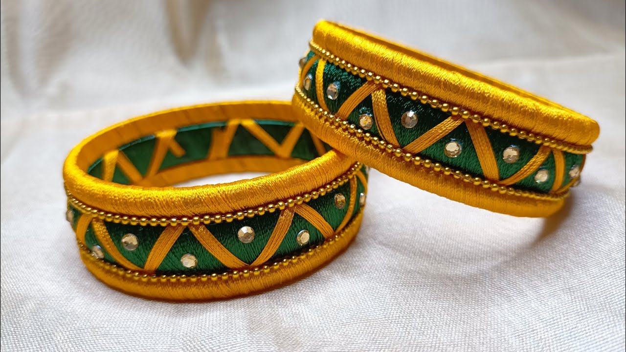 Silk Thread Bangles easy making tutorial ||step-by-step|| #trending # ...