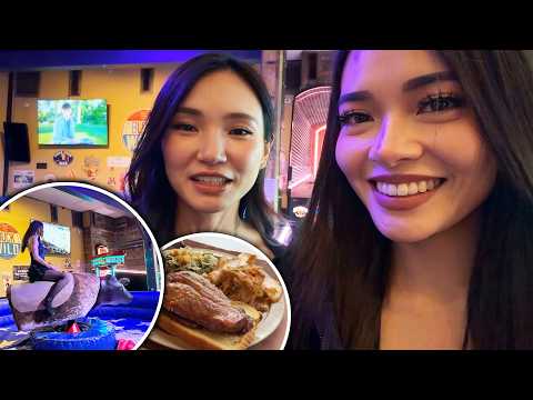 Can Wawa Survive 1 Day with Katchii? (Texas Big Meat & Bull Riding)
