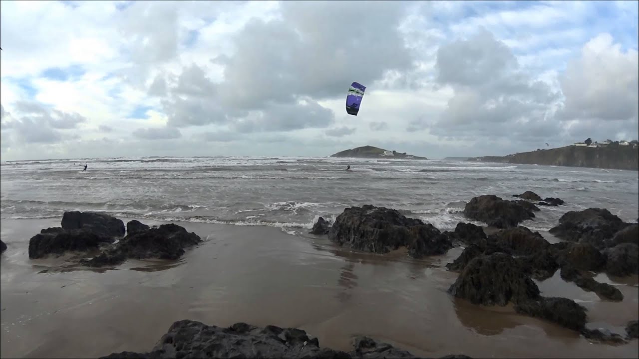 2015 12 30 Kite Surfing on Bantham Beach - YouTube