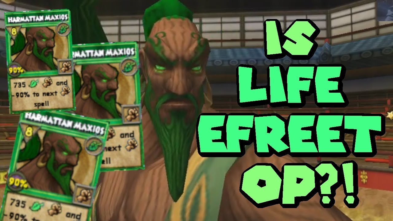 Wizard101 Champion (120) Life PvP: USING NEVER BEFORE SEEN LIFE EFREET ...