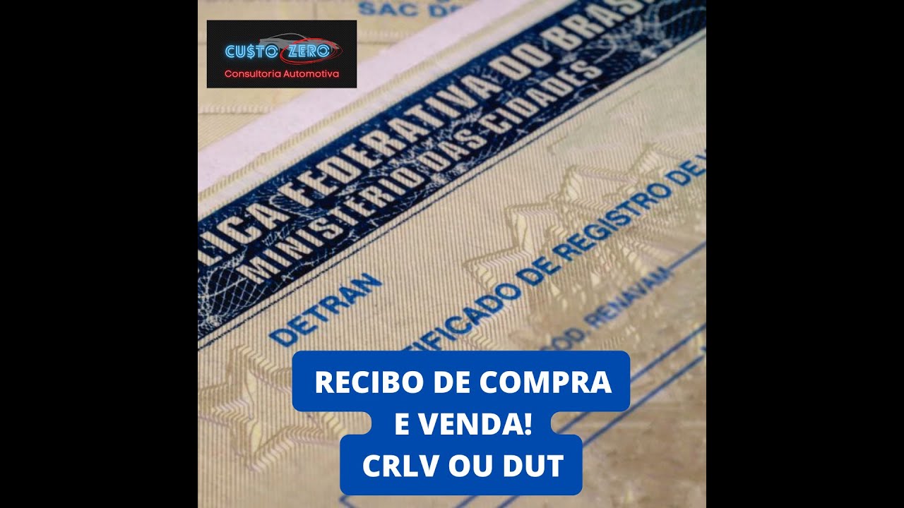 Aprenda a preencher um RECIBO DE COMPRA E VENDA ( DUT ) - YouTube