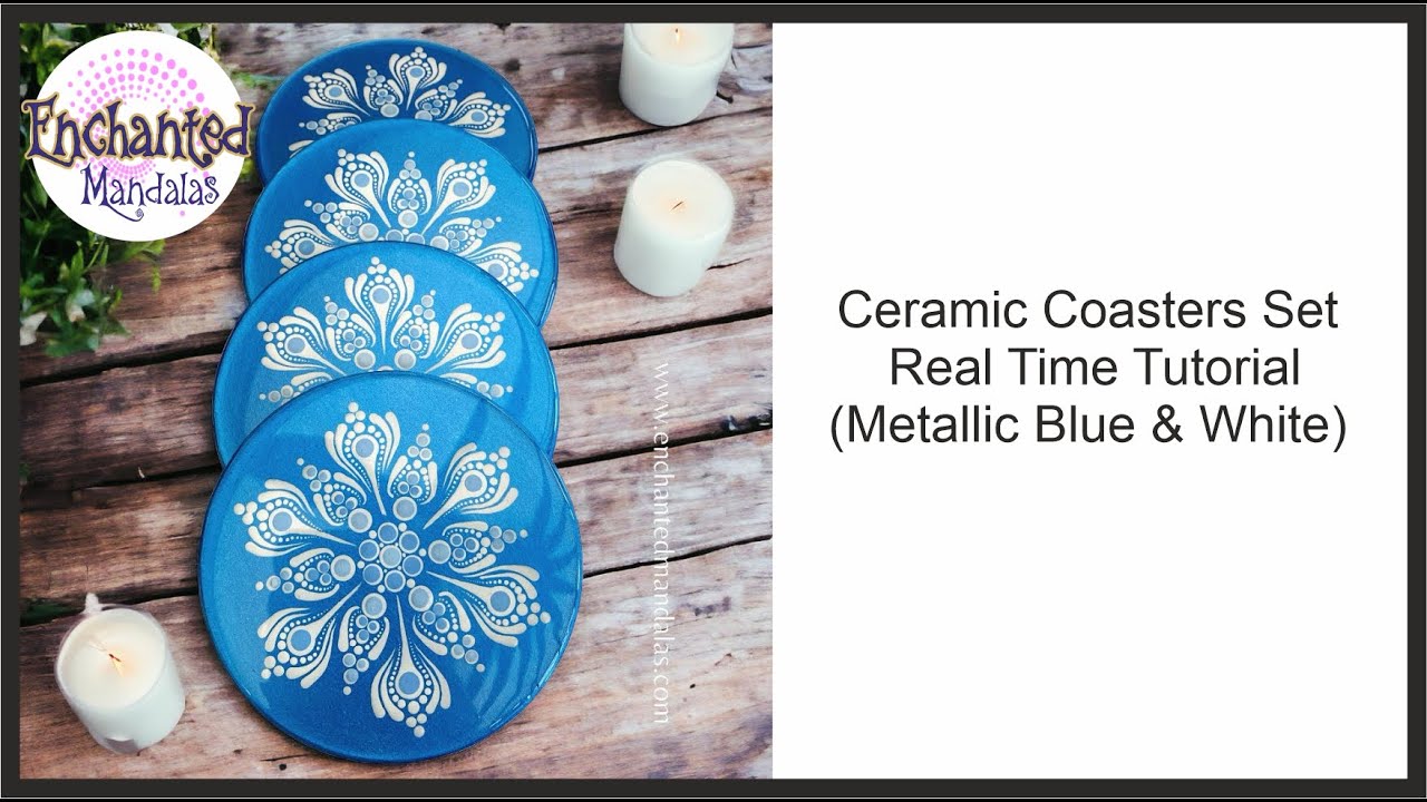 Ceramic Coaster Set Real Time Tutorial - YouTube