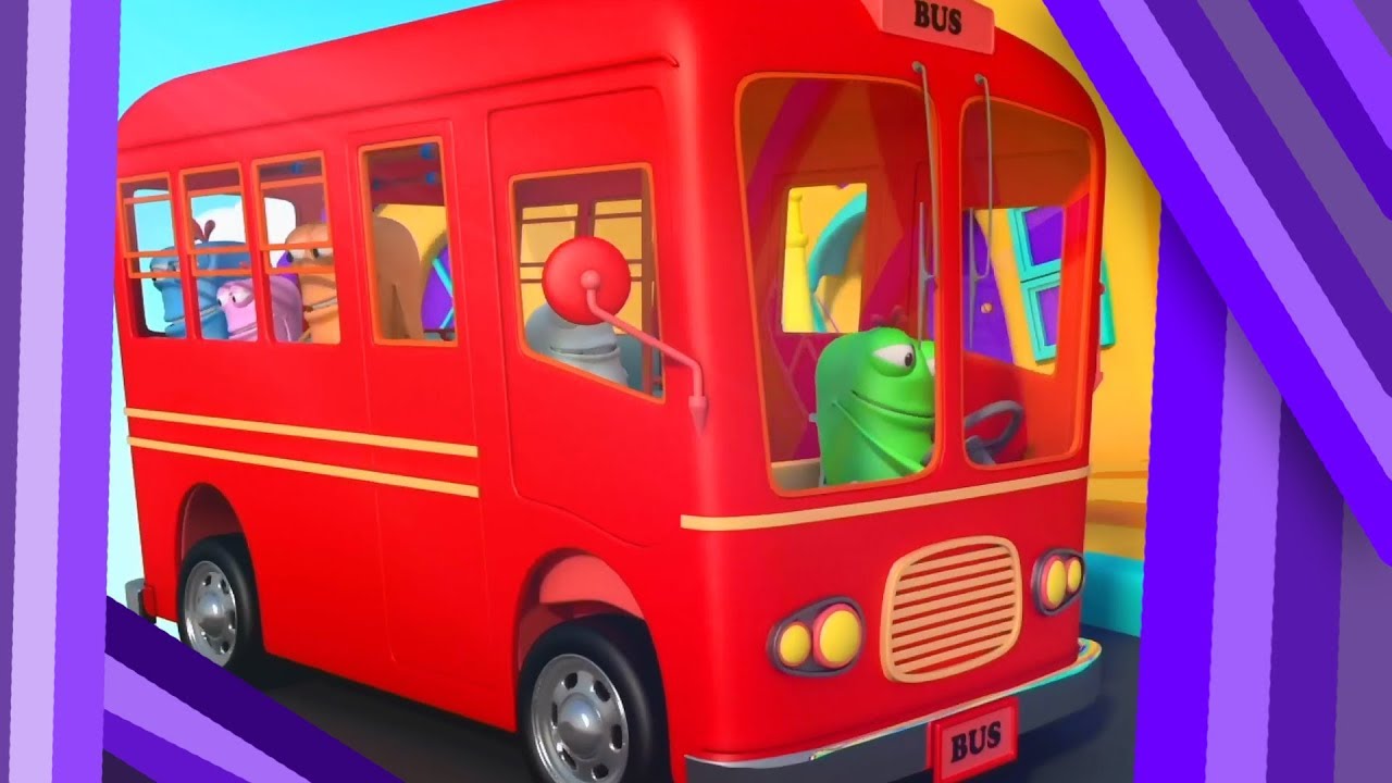 Wheels On The Bus | Mad Beans Bus Song | Nursery Rhymes For Kids - YouTube